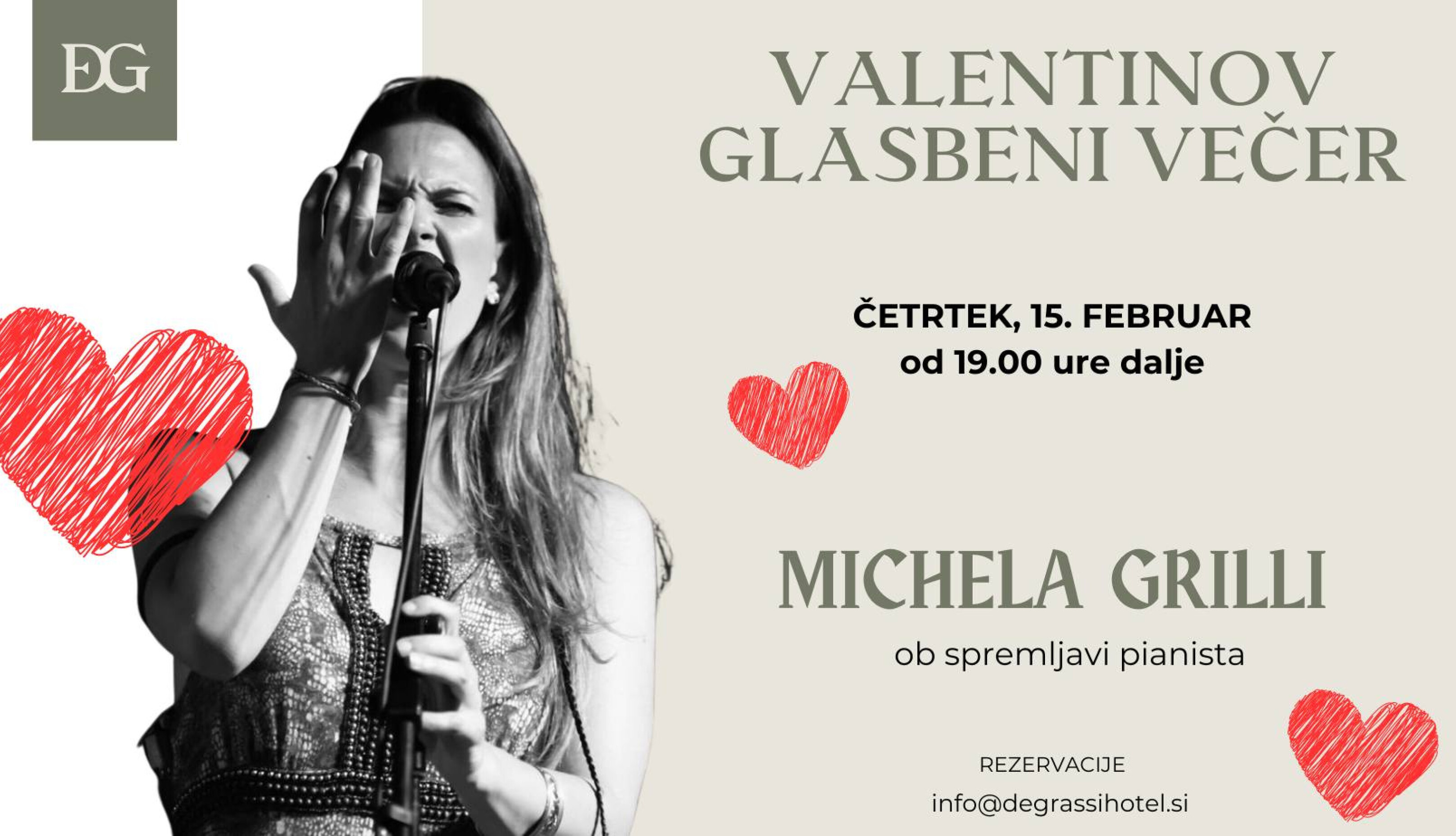 Musical evening: Michela Grilli accompanied by a pianist | Izola